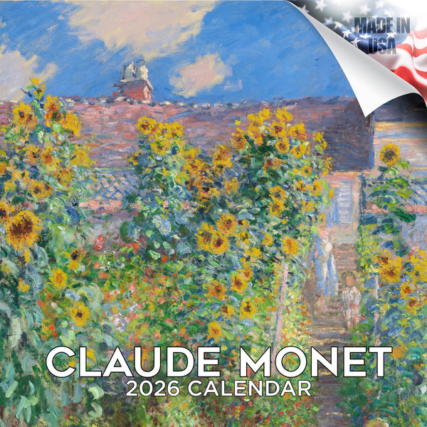 Claude Monet Wall Calendar 2026 – MegaCalendars.com