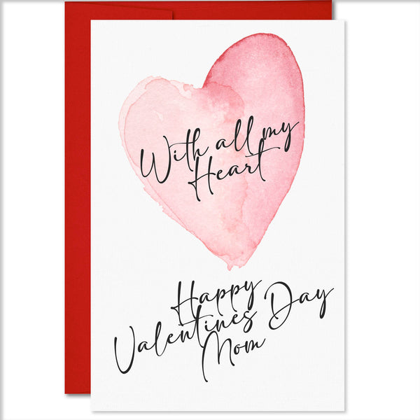 Valentine - With All My Love Greeting Card – MegaCalendars.com